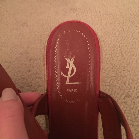 Yves Saint Laurent | Shoes | Yves Saint Laurent Red Wedges | Poshmark